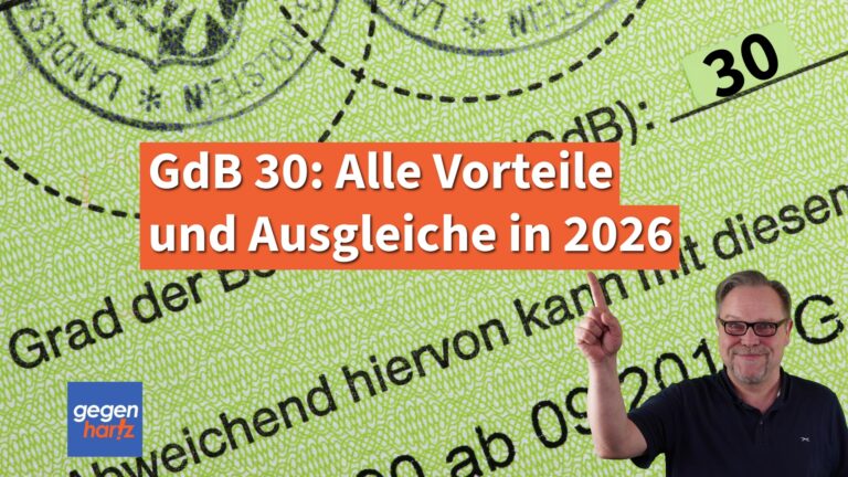 Tabelle GdB 30: Alle Vorteile bei einen Grad der Behinderung 30 in 2026