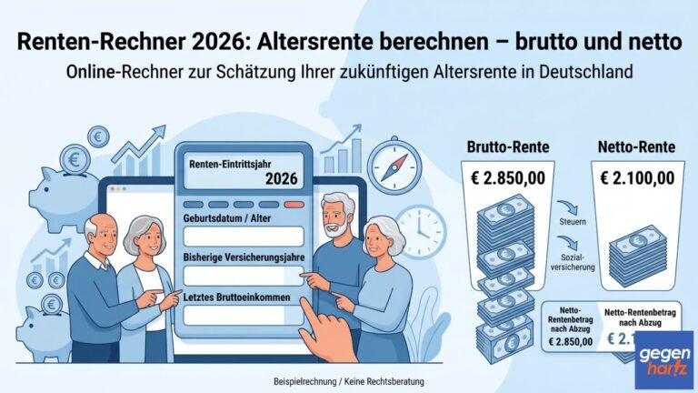 Renten-Rechner 2026: Altersrente berechnen – brutto und netto